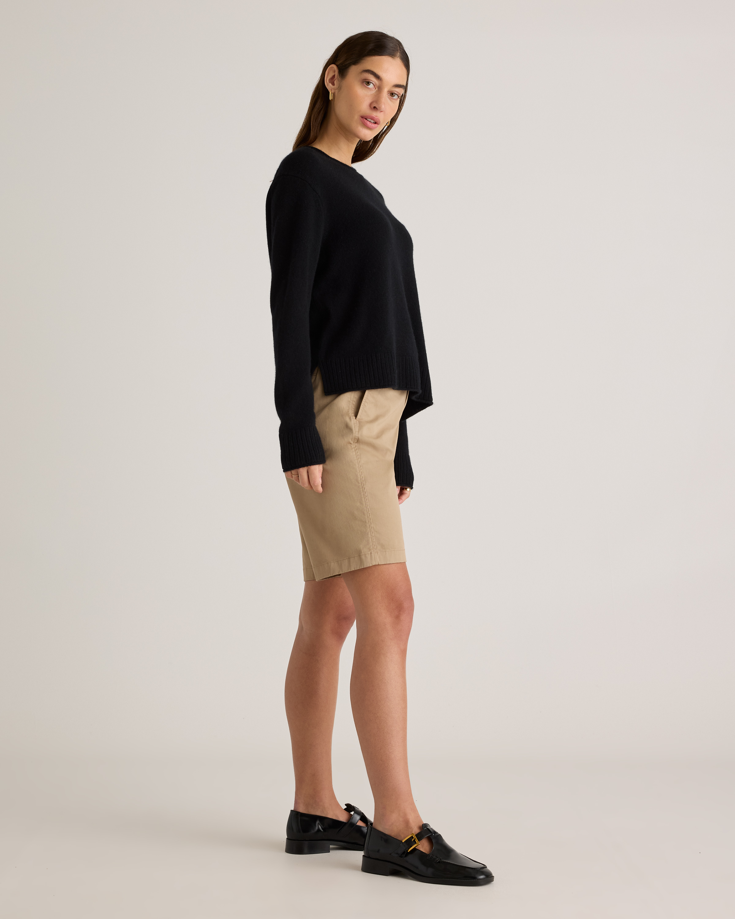 QUINCE Quince Organic Stretch Cotton Chino Bermuda Shorts